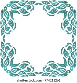 Beautiful Nature Frame Vector Illustration Stock Vector (Royalty Free ...
