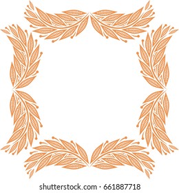 Beautiful Orange Frame Vector Illustration Stock Vector (Royalty Free ...
