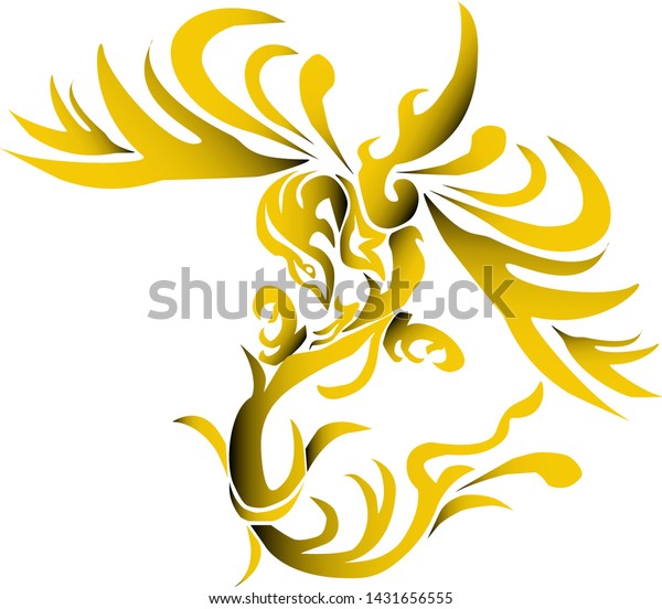 Beautiful Phoenix Bird Vector Image Stock Vector (Royalty Free ...