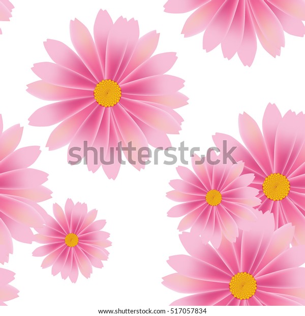 Beautiful Pink Floral Vector Background Pattern Stock Vector (Royalty ...
