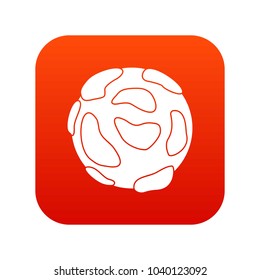 Beautiful Planet Icon Digital Red Any Stock Vector (Royalty Free ...