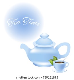 Tea Break Logo Cafe Tea Bar Stock Vector (Royalty Free) 1037207503