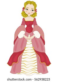 Beautiful Princess On White Background Stock Vector (Royalty Free ...