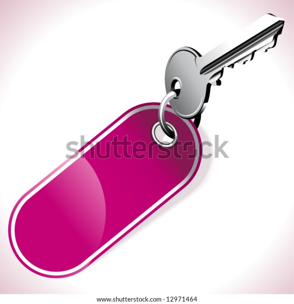 Beautiful Realistic Key Banner On White Stock Vector (Royalty Free ...