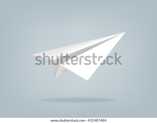 Beautiful Realistic Vector Illustration Paper Plane Stock Vector ...