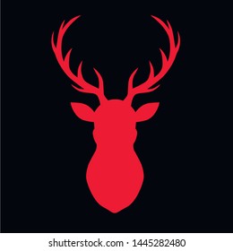 Beautiful Red Deer Vector Illustration Stock Vector (Royalty Free ...
