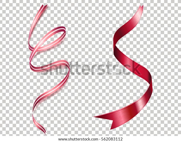 Beautiful Ribbons Texture Isolated On Transparent Stock Vector (Royalty ...