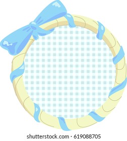 Beautiful Round Bow Frame On White Stock Vector (Royalty Free ...
