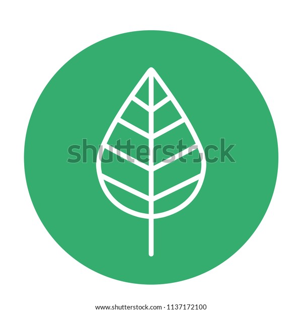 Beautiful Round Leave Icon Vector Stock Vector (Royalty Free ...