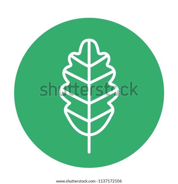 Beautiful Round Leave Icon Vector Stock Vector (Royalty Free ...