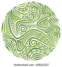 Beautiful Round Nature Decorative Element Vector Stock Vector (Royalty ...