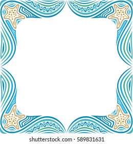 Beautiful Sea Frame Vector Illustration Stock Vector (Royalty Free ...