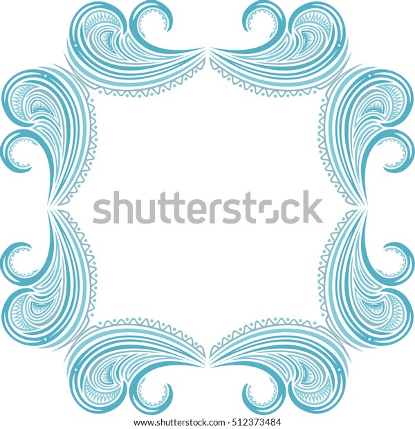 Beautiful Sea Frame Vector Illustration Stock Vector (Royalty Free ...