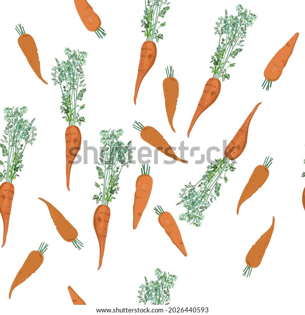 Beautiful Seamless Carrot Vector Background Ideal Stock Vector (Royalty ...