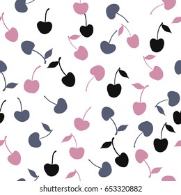 Hand Drawn Heart Cherry Print Pattern Stock Vector (Royalty Free ...