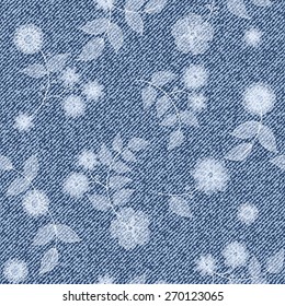 Elegance Seamless Pattern Denim Jeans Background Stock Vector (Royalty ...