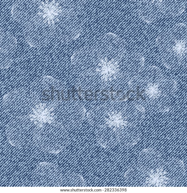 Beautiful Seamless Pattern Denim Jeans Background Stock Vector (Royalty ...