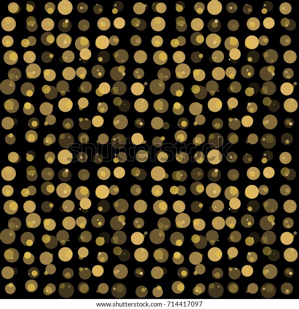 Beautiful Seamless Pattern Gold Glittering Circle Stock Vector (Royalty ...