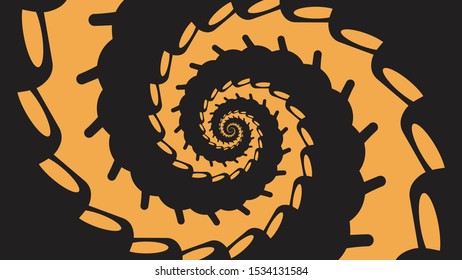 Beautiful Seamless Vortex Design Two Black Stock Vector (Royalty Free ...