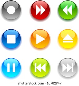 Beautiful Shiny Buttons Vector Illustration Stock Vector (Royalty Free ...