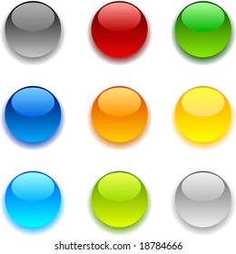 Beautiful Shiny Buttons Vector Illustration Stock Vector (Royalty Free ...