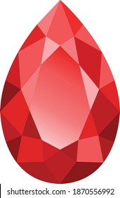 Beautiful Shiny Ruby Colorful Gemstones Vector Stock Vector (Royalty ...