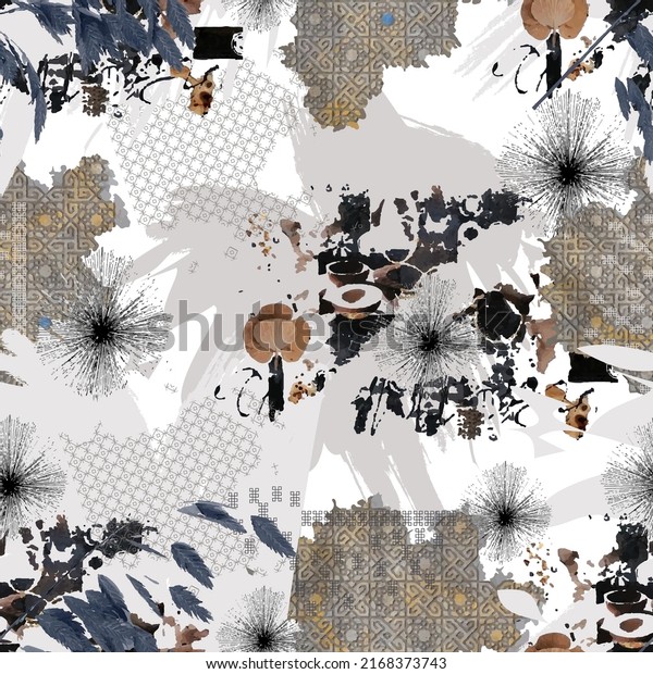 Beautiful Silk Scarf Printed Pattern Design Stock Vector (Royalty Free ...