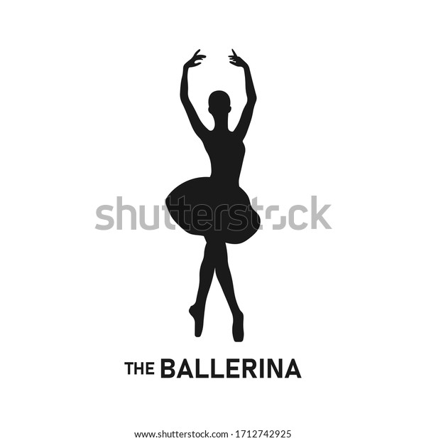 Beautiful Slim Ballet Dancer Ballerina Posing Stock Vector (Royalty ...
