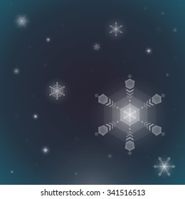 Beautiful Snow Crystal Stock Vector (Royalty Free) 341516513 | Shutterstock
