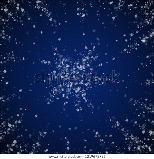 Beautiful Snowfall Christmas Background Subtle Flying Stock Vector ...
