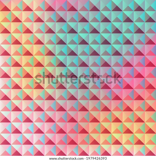 Beautiful Square Background Made Pyramids Gradient Stock Vector ...