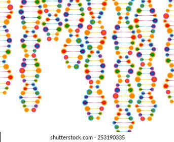 Beautiful Structure Dna Molecule Stock Vector (Royalty Free) 253190335 ...