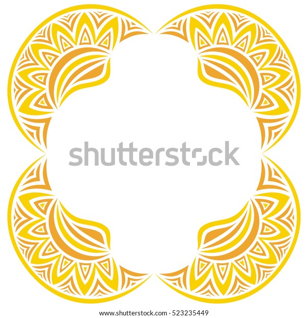 Beautiful Sunny Frame Vector Illustration Stock Vector (Royalty Free ...