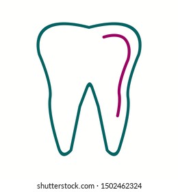 Beautiful Teeth Vector Line Icon Stock Vector (Royalty Free) 1502462324 ...