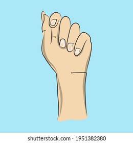 Beautiful Vector Beige Hand Illustration Stock Vector (Royalty Free ...