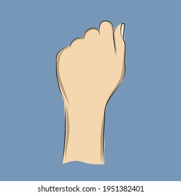 Beautiful Vector Beige Hand Illustration Stock Vector (Royalty Free ...