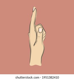 Beautiful Vector Beige Hand Illustration Stock Vector (Royalty Free ...