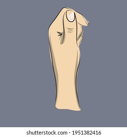 Beautiful Vector Beige Hand Illustration Stock Vector (Royalty Free ...