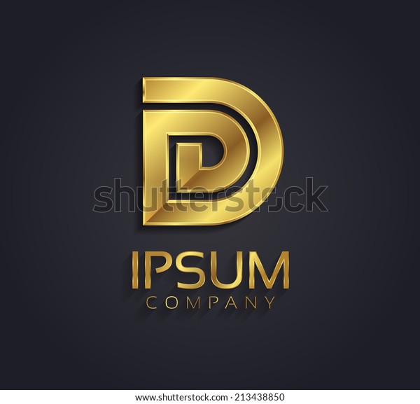 Beautiful Vector Graphic Gold Alphabet Letter Stock Vector (Royalty ...