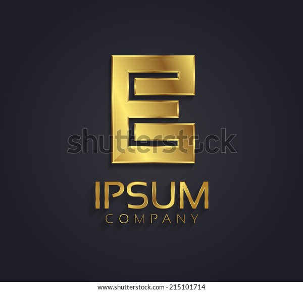 Beautiful Vector Graphic Gold Alphabet Letter Stock Vector (Royalty ...