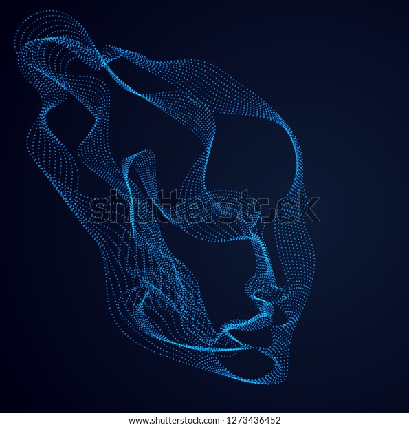 Beautiful Vector Human Face Portrait Artistic Stock Vector (Royalty ...