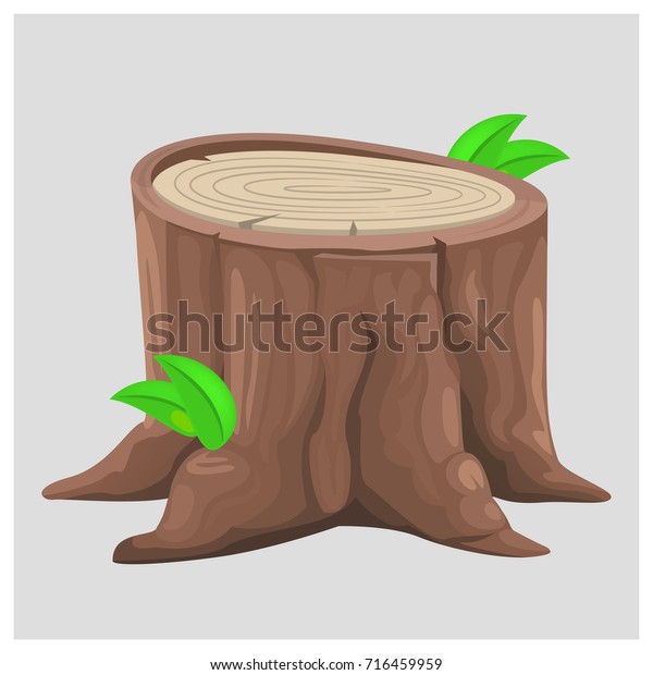 Beautiful Vector Stump Vector Illustration Stock Vector (Royalty Free ...
