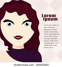 Beautiful Vector Woman Background Stock Vector (Royalty Free) 269642492 ...