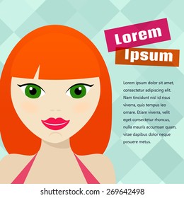 Beautiful Vector Woman Background Stock Vector (Royalty Free) 269642498 ...