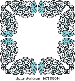 Beautiful Water Frame Vector Illustration Stock Vector (Royalty Free ...