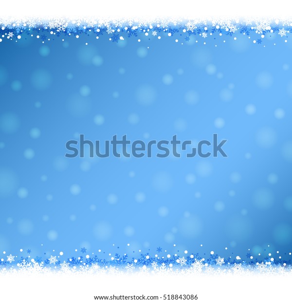 Beautiful White Winter Borders Snowflakes On Stock Vector (Royalty Free ...