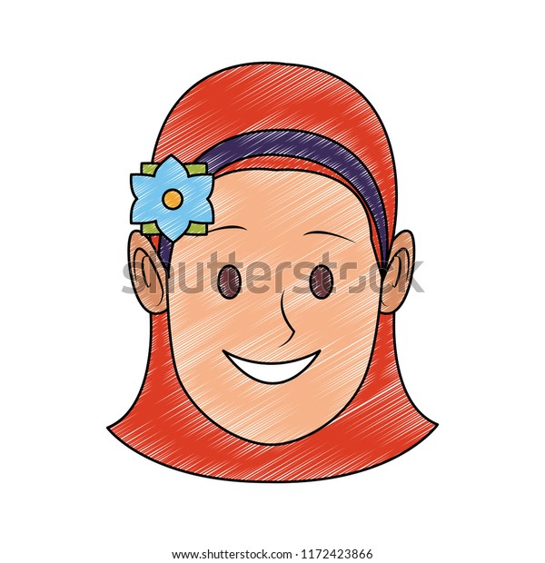 Beautiful Woman Face Scribble Stock Vector (Royalty Free) 1172423866 ...