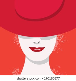 Beautiful Woman Hat Vector Stock Vector (Royalty Free) 190180877 ...