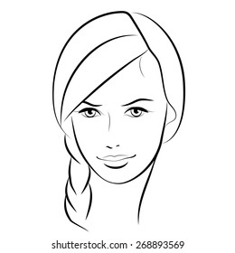 Beautiful Woman Vector Stock Vector (Royalty Free) 265790369