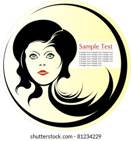 Beautiful Womans Face Frame Stock Vector (Royalty Free) 81234229 ...